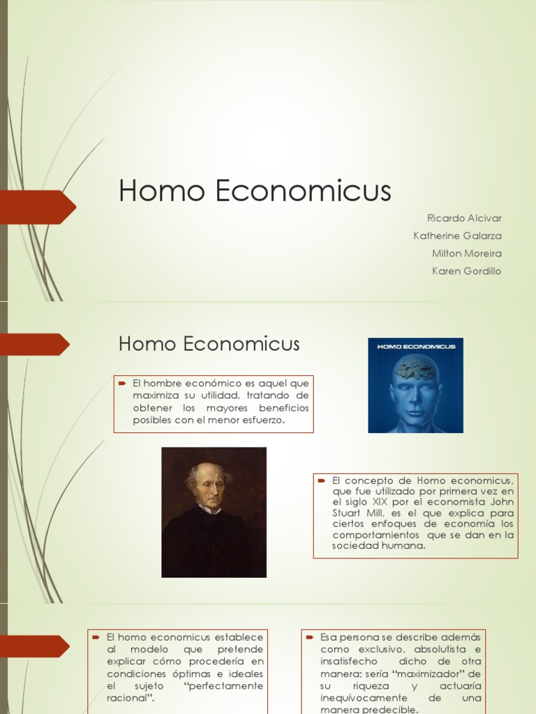 Homo Economicus | PDF | Ciencias económicas | Economias