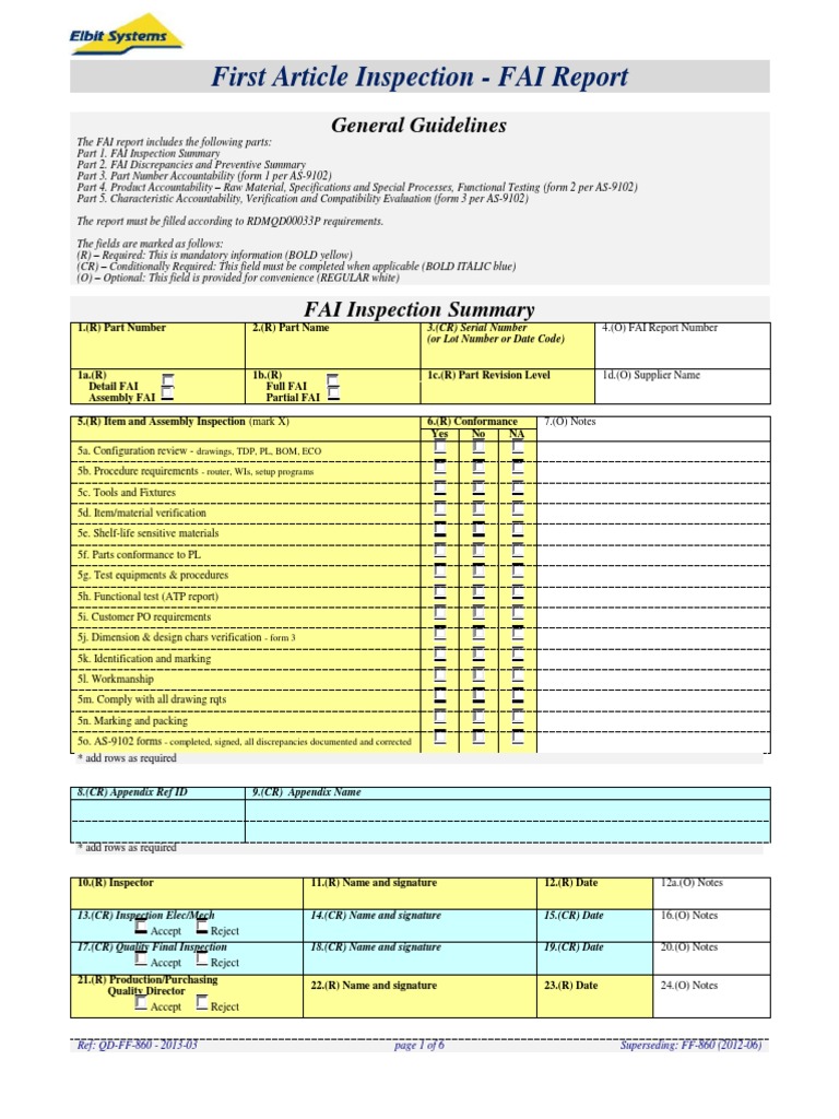 Un-qd-ff-860 Fai ביצוע - eng | PDF | Verification And Validation | Quality