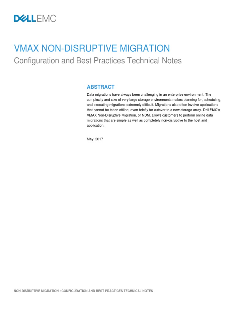 h15464 Vmax Non Disruptive Migration | PDF | Replication (Computing) | Computer Data Storage