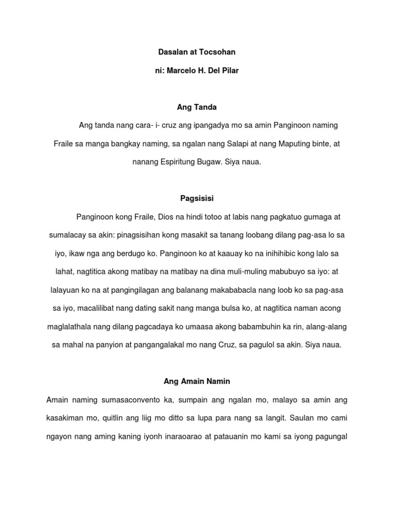 2 Dasalan at Tocsohan | PDF