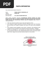 Contoh Pakta Integritas Karyawan | PDF