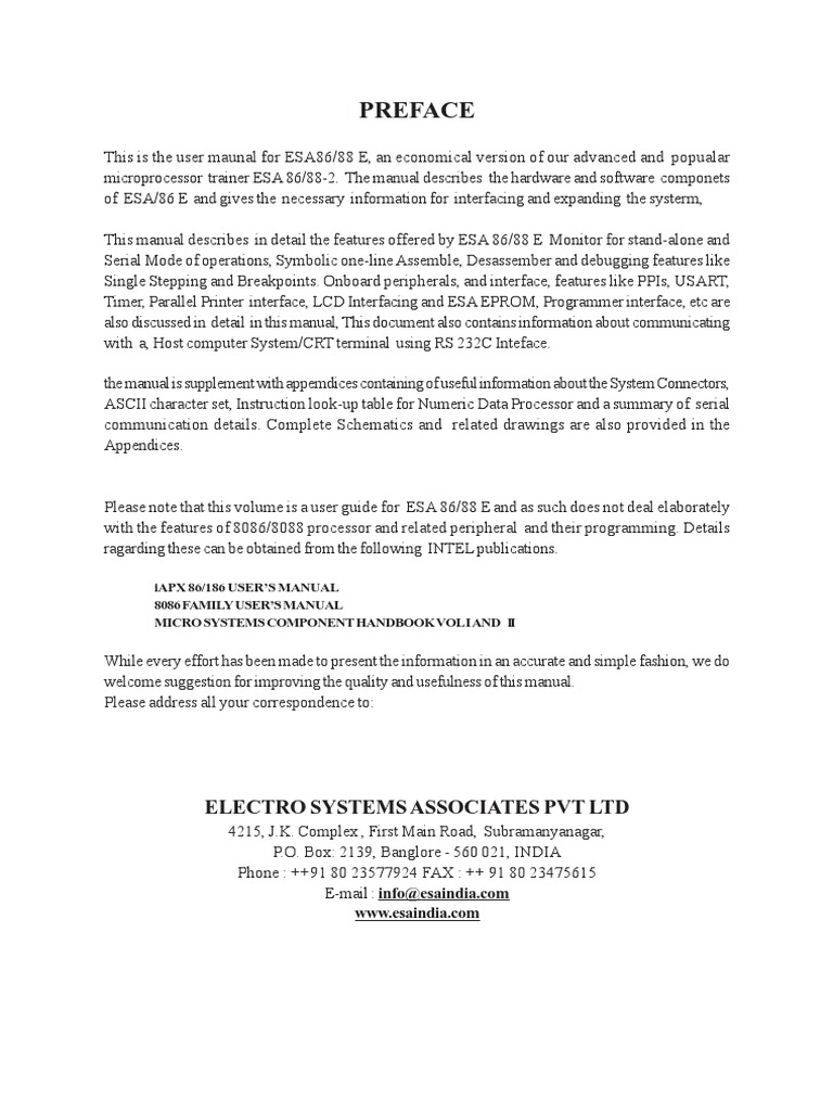 Esa 86 88e PDF | PDF | Command Line Interface | Input/Output