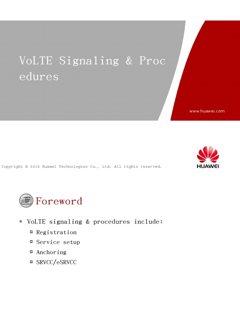 2 VoLTE Signaling Flow ISSUE 1.00 | PDF | Ip Multimedia Subsystem ...