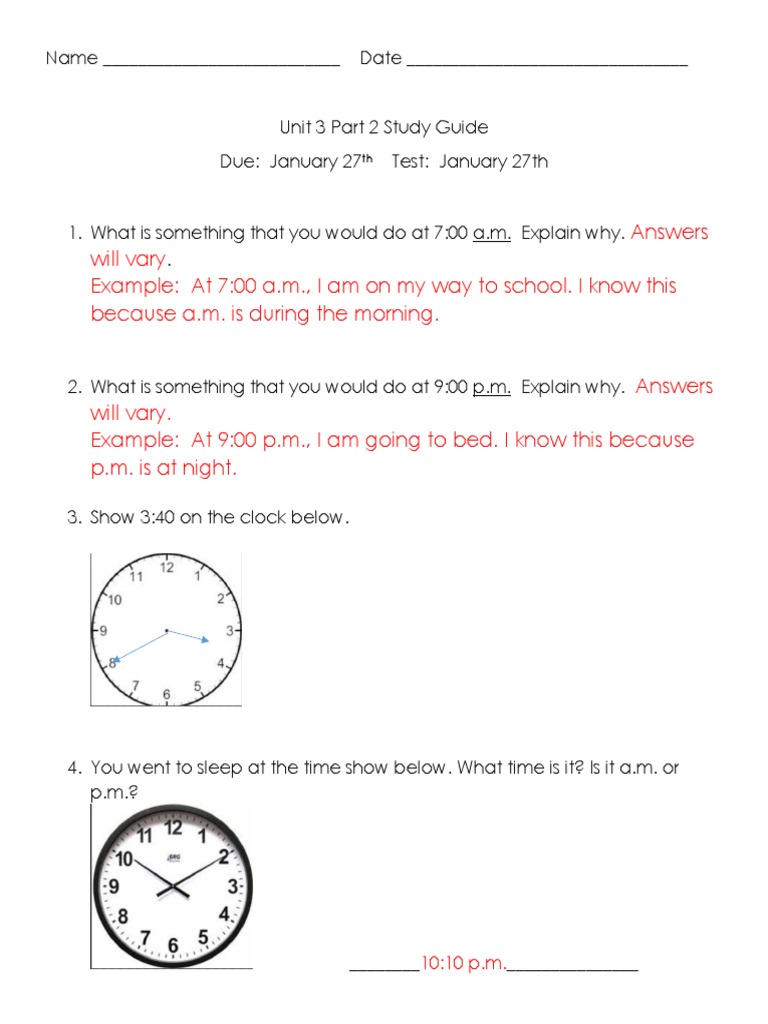 Unit 3 Part 2 Study Guide for Students | PDF