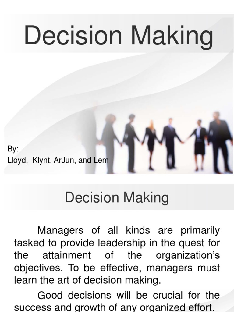 Decision Making Process | PDF | Statistics | Decision Making