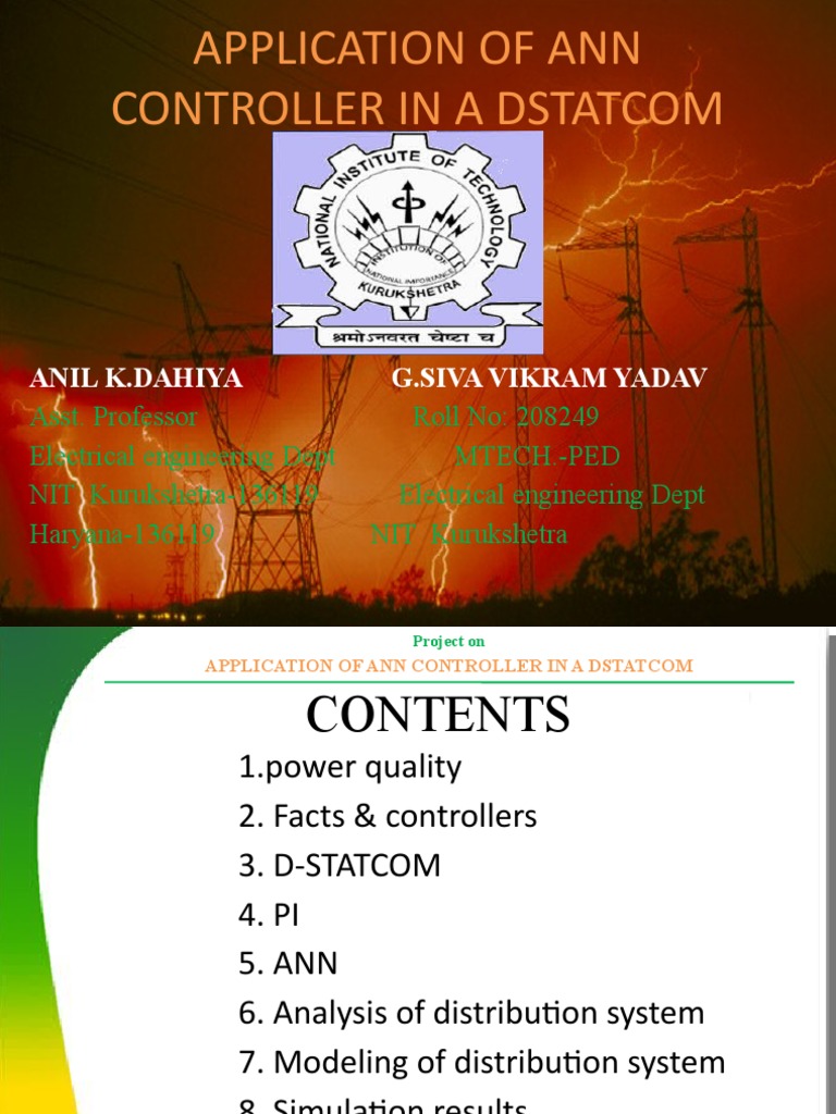 Application Of Ann Controller In A Dstatcom Pdf Neuron Scientific