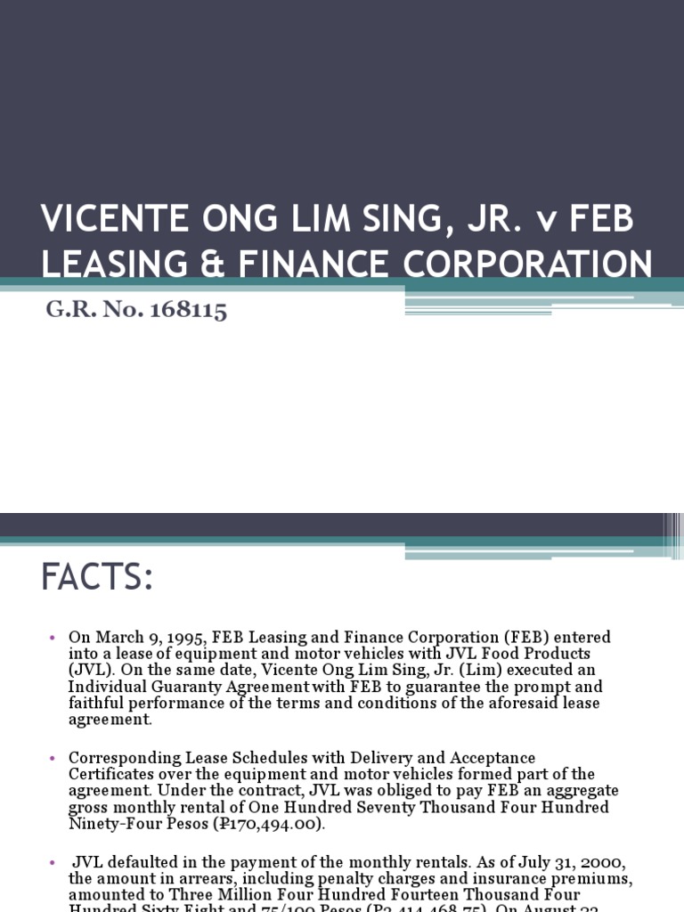 Vicente Ong Lim Sing, JR | PDF | Lease | Insurance