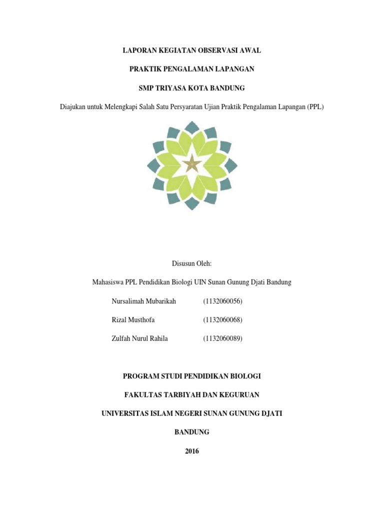 Laporan Kegiatan Observasi Awal | PDF