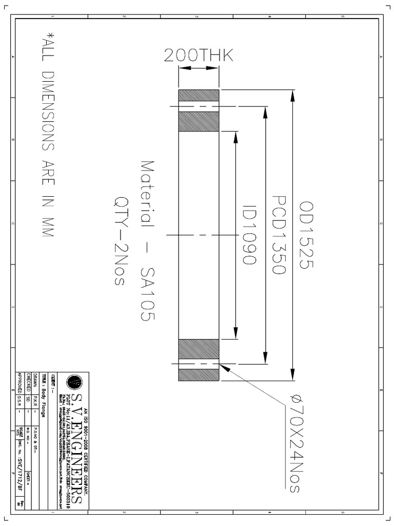 Body Flange Drawing | PDF