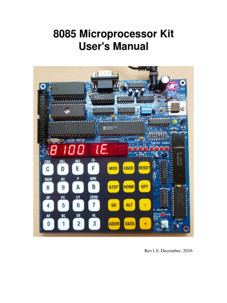 8085 Microprocessor Kit Manual | PDF | Computer Program | Programming
