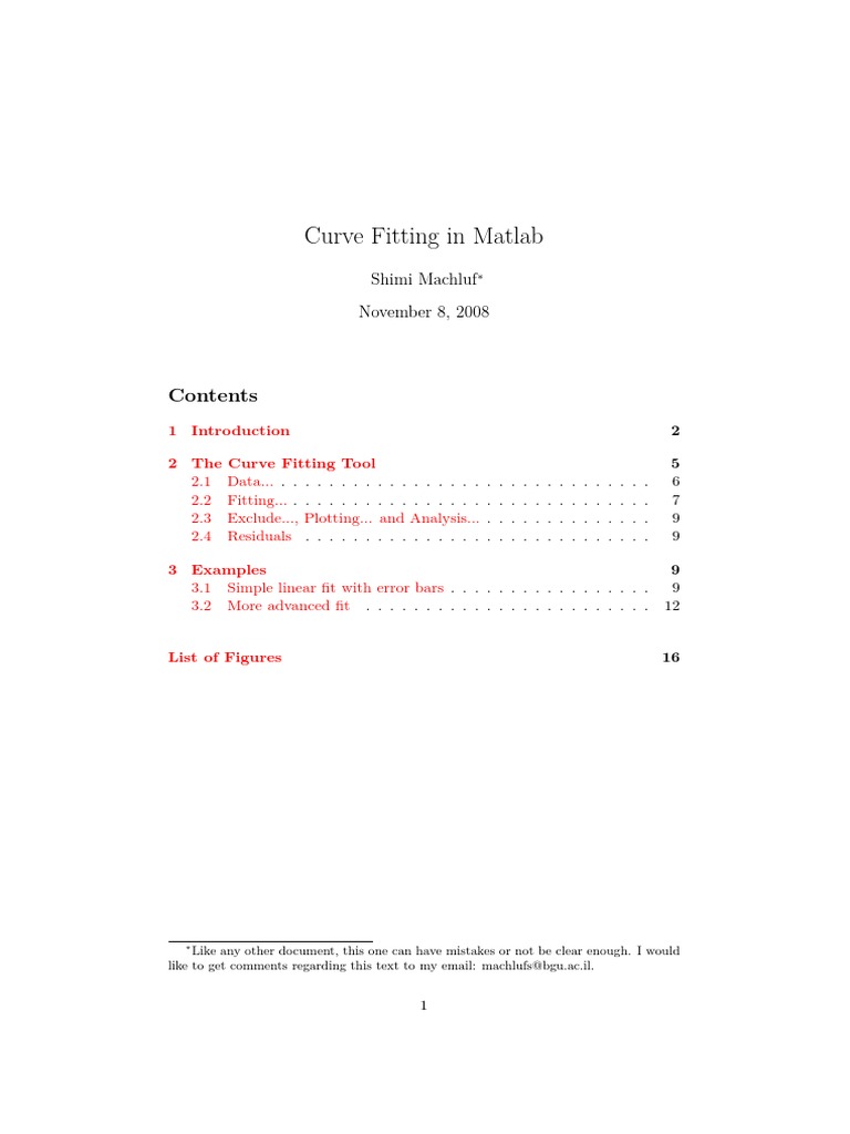 CFTool Tutorial | PDF | Matlab | Errors And Residuals