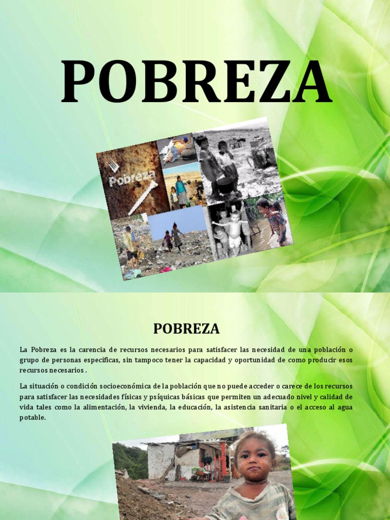 La Pobreza | PDF | Pobreza | Pobreza e indigencia