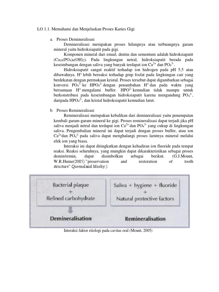 Memahami Dan Menjelaskan Proses Karies Gigi | PDF