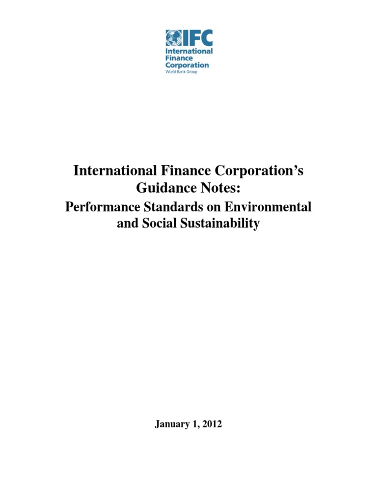 IFC - Guidance Notes Performance Standards On Environmental and Social ...