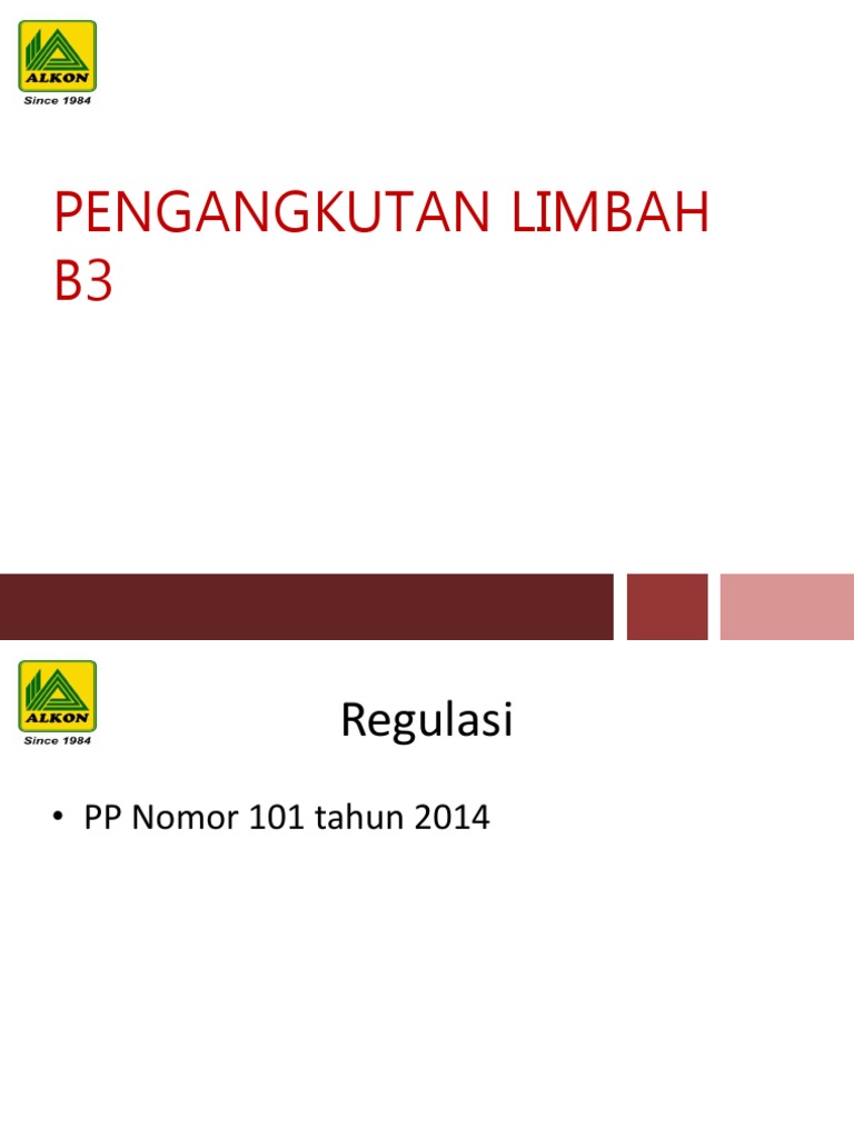 Pengangkutan Limbah B3 | PDF