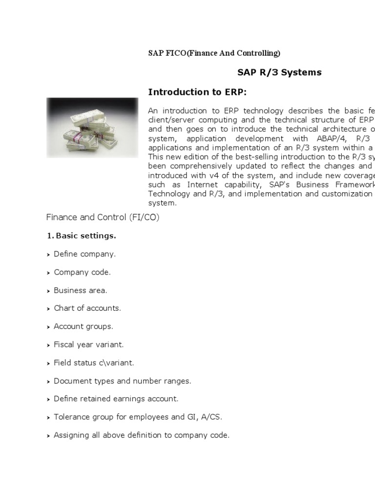 SAP R/3 Systems Introduction To ERP:: SAP FICO (Finance and Controlling ...
