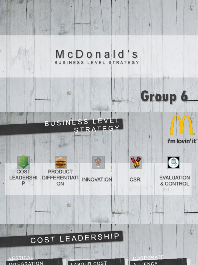 Mcdonald'S: Group 6 | PDF | Mc Donald's | Corporate Social Responsibility
