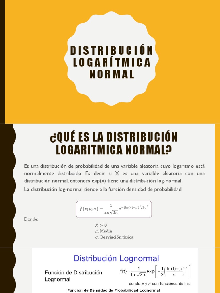 Distribución Logarítmica Normal: Conceptos y Ejercicios | PDF ...
