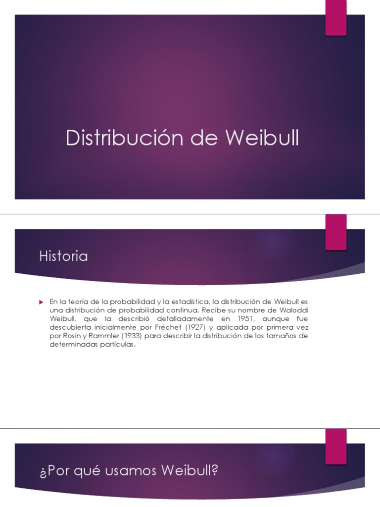 Distribución de Weibull | PDF | Distribución de probabilidad | Teoría ...