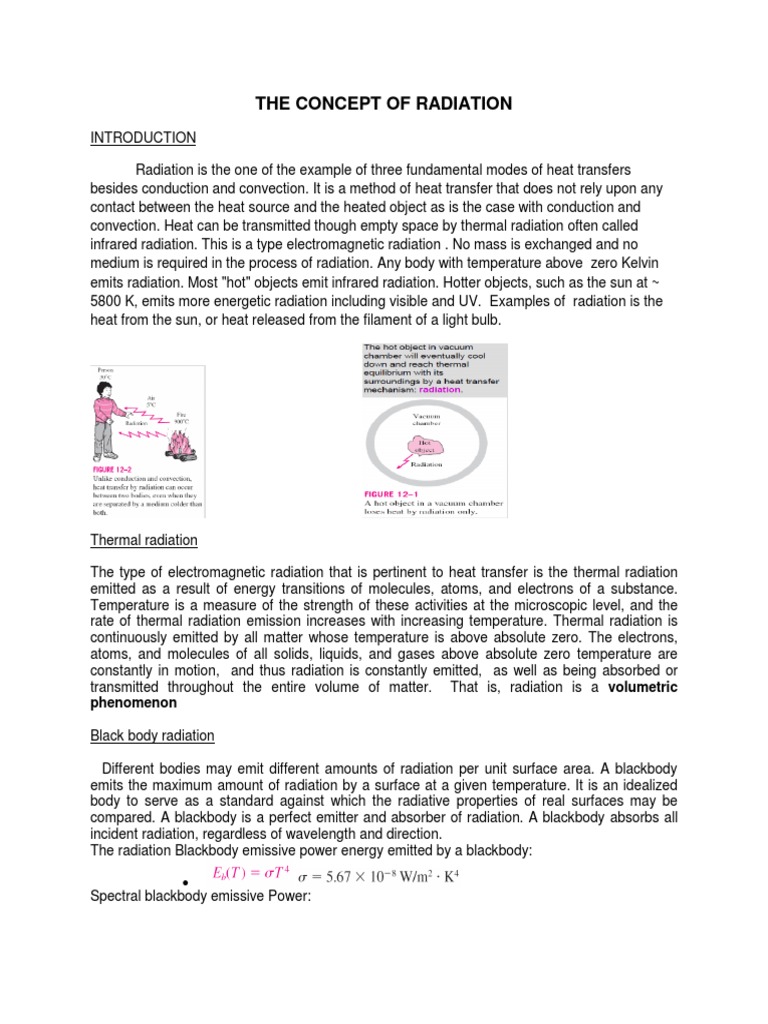 The Concept of Radiation | PDF | Electromagnetic Radiation | Heat Transfer