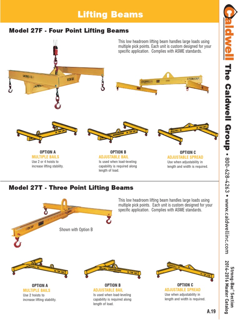 Model 27F - Four Point Lifting Beams | PDF | Manufactured Goods