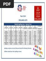 Grade 4 Weekly Spelling Words | PDF | Mail
