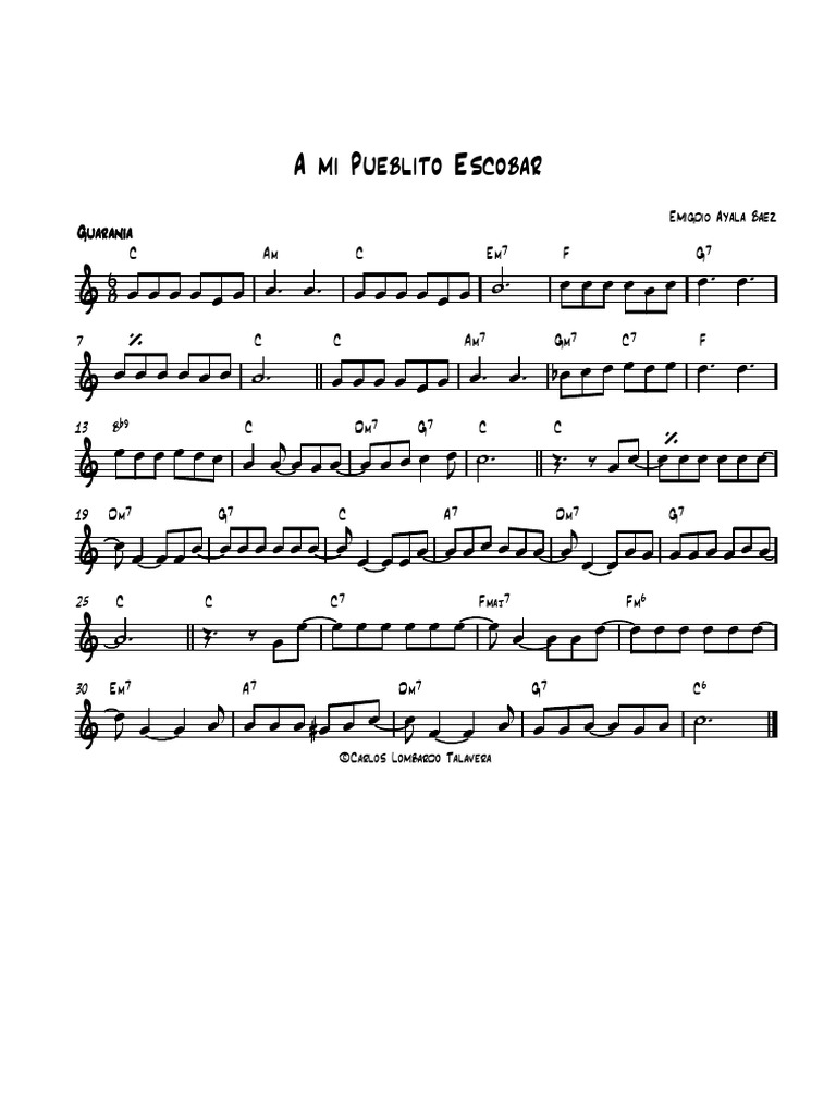 A Mi Pueblito Escobar PDF | PDF