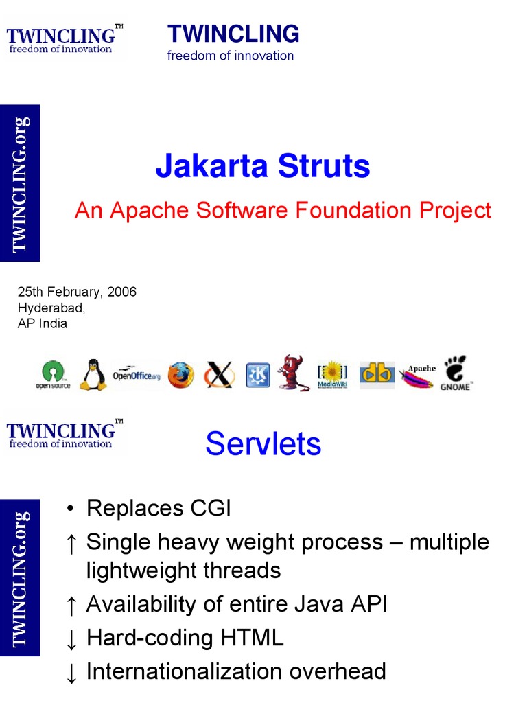 Jakarta Struts: Twincling | PDF | Java Server Pages | Java Servlet