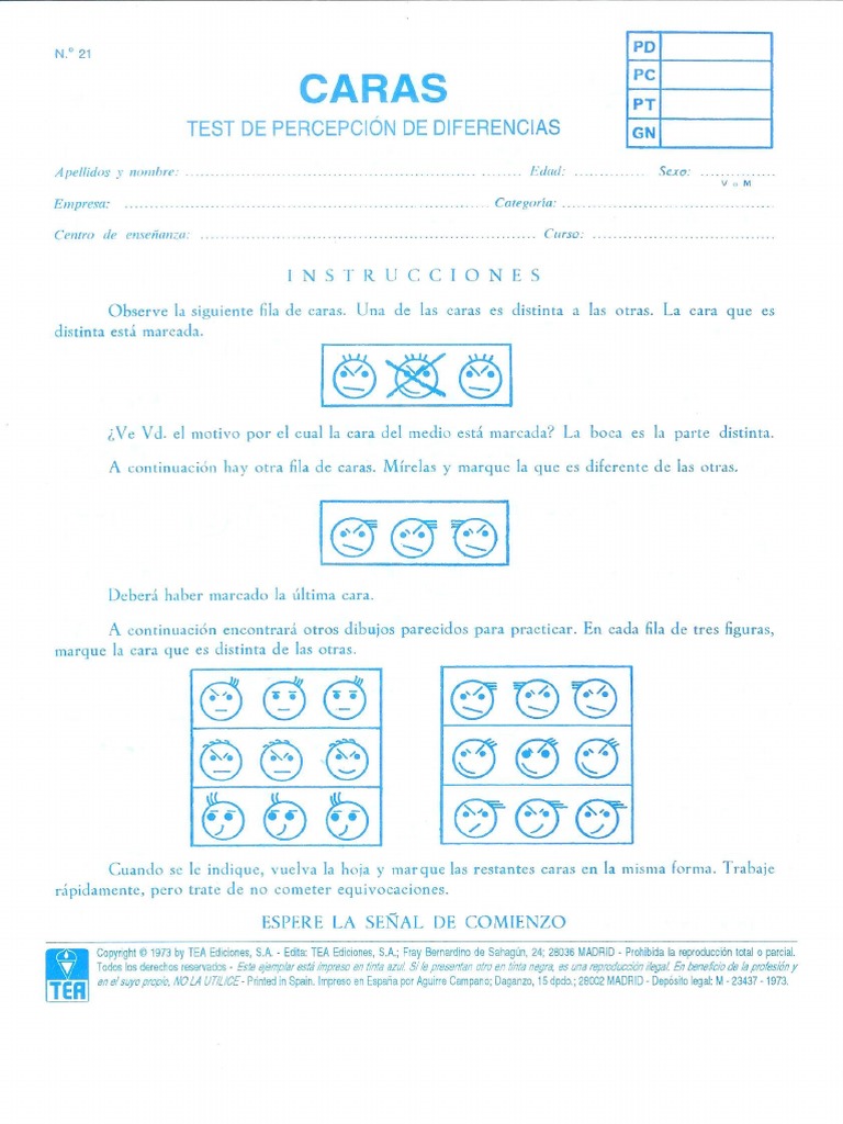 Cuadernillo y plantilla test de percepcion de diferencias Caras.pdf