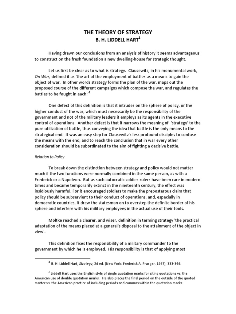 The Theory of Strategy | PDF | Grand Strategy | Battles