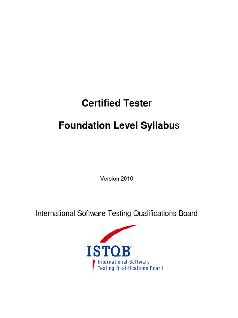 ISTQB Foundation Level Syllabus | PDF | Software Testing | Software Bug