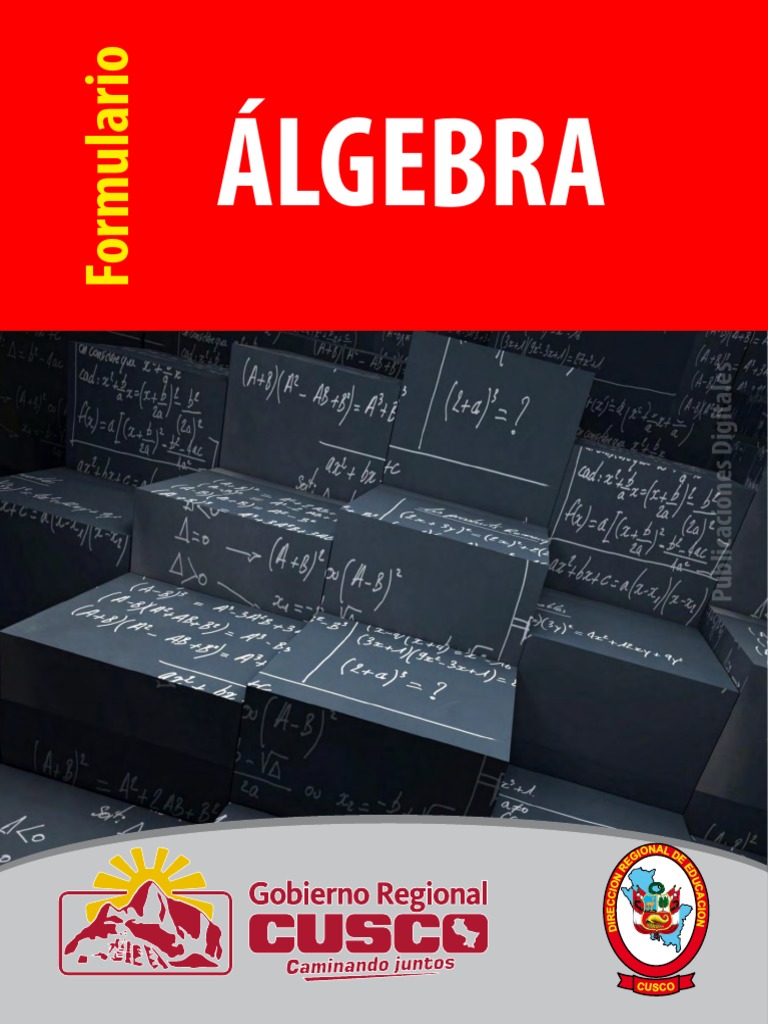 Formulario Algebra | PDF | División (Matemáticas) | Ecuaciones