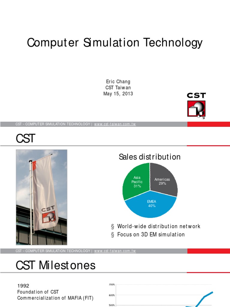 CST Presentation | PDF | Microwave | Simulation