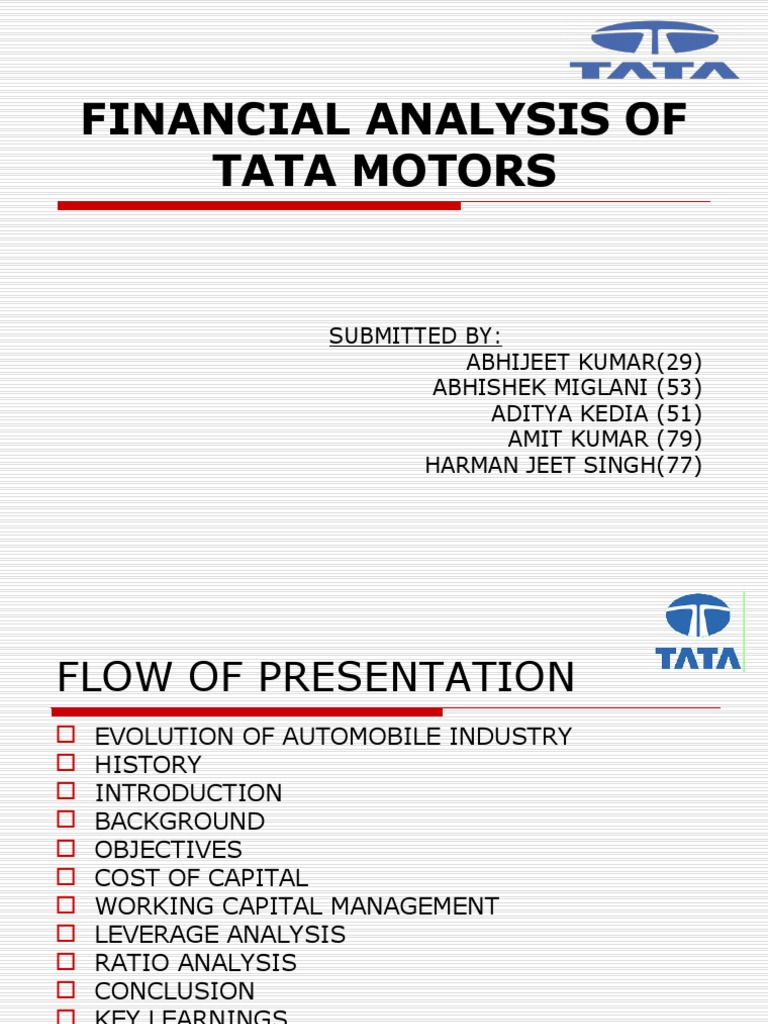 Financial Analysis of Tata Motors | PDF | Economies | Dividend