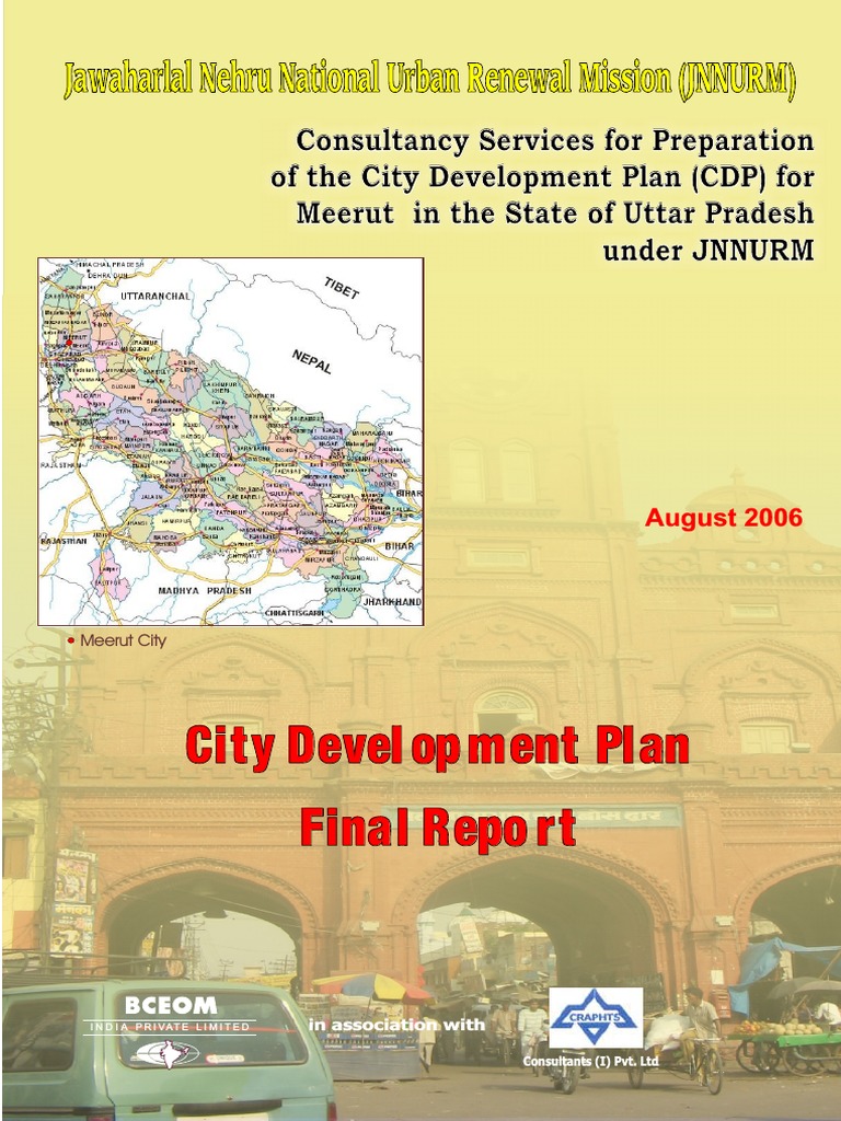 Meerut City Development Plan Report | PDF | Sanitary Sewer | Waste Management