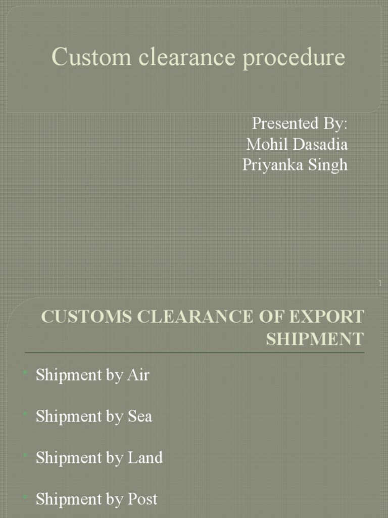 Im-Custom Clearance Procedure | PDF | Customs | Receipt