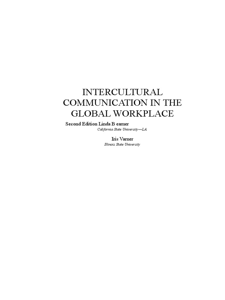 Intercultural Comunication in The Global Workplace | PDF | Cross ...