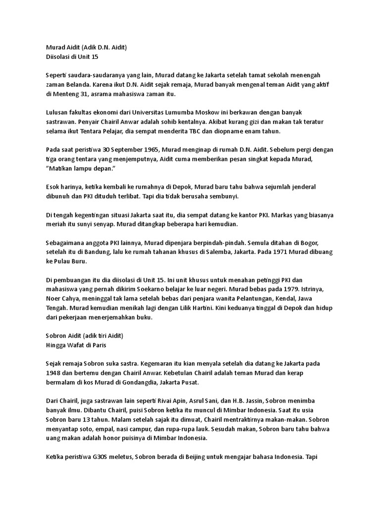 Murad Aidit | PDF | Klasik