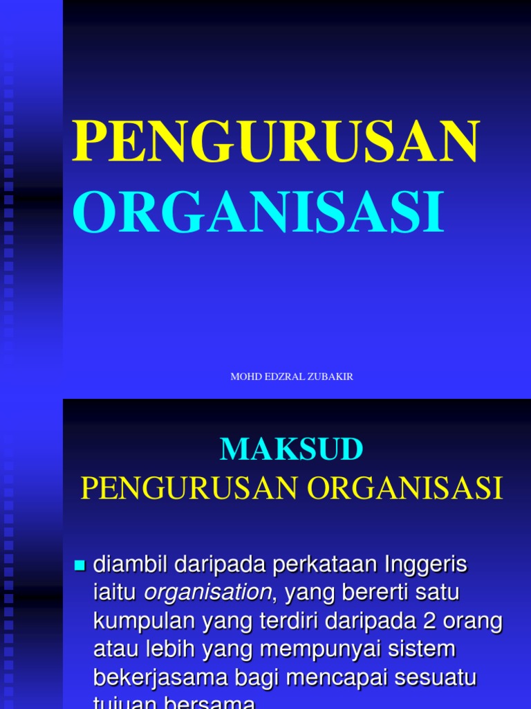 Pengurusan Organisasi | PDF