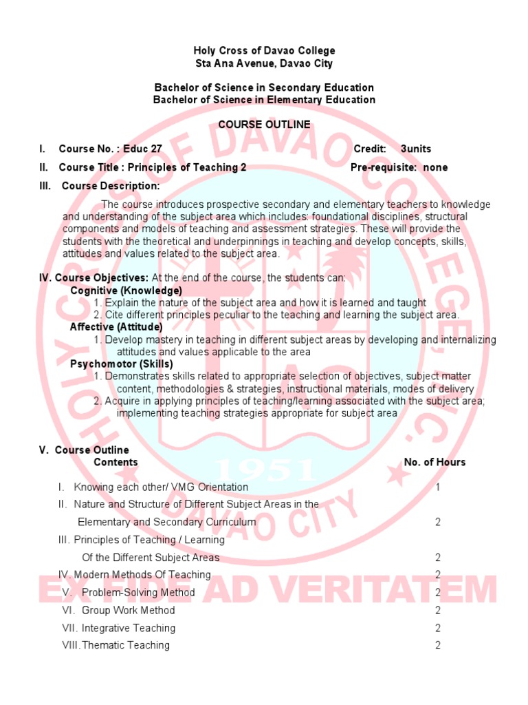 Principles of Teaching 2 | PDF | Educational Psychology | Learning