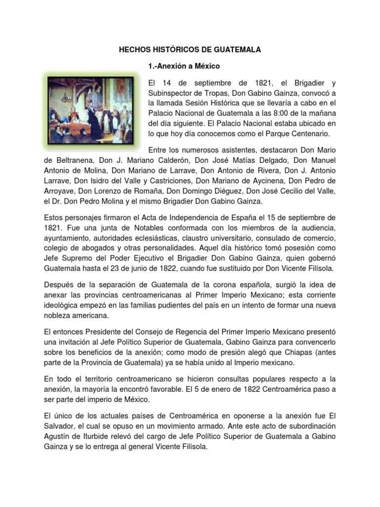 Hechos Históricos de Guatemala | PDF | Guatemala | Gobierno Hechos Históricos de Guatemala | PDF | Guatemala | Gobierno