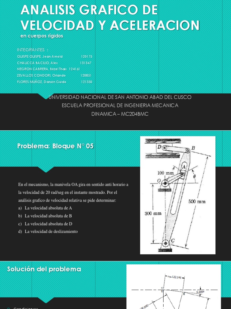 Analisis Grafico de Velocidad y Aceleracion | PDF | Medida Geométrica ...