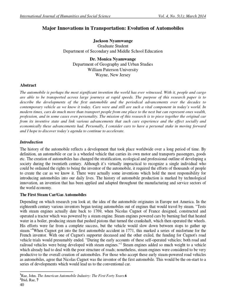 History of Automobile | Download Free PDF | Steam Engine | Car