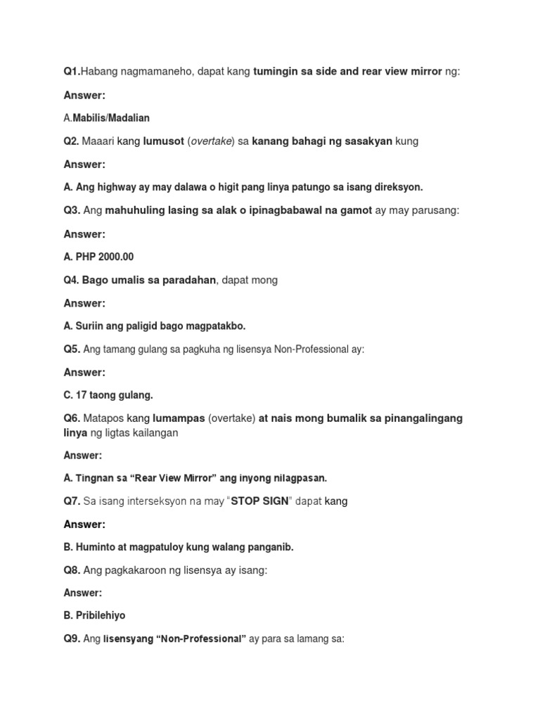 Lto Reviewer | PDF