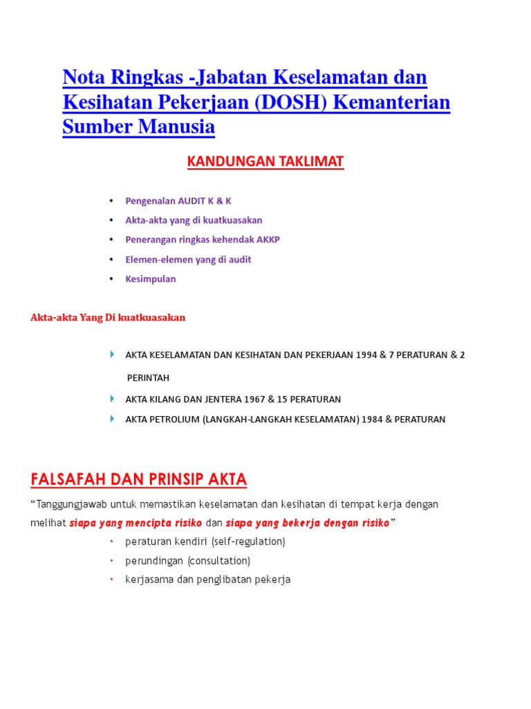 Nota Ringkas Osha | PDF