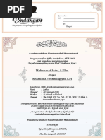 Undangan Tahlilan Pernikahan | PDF | Agama & Spiritualitas