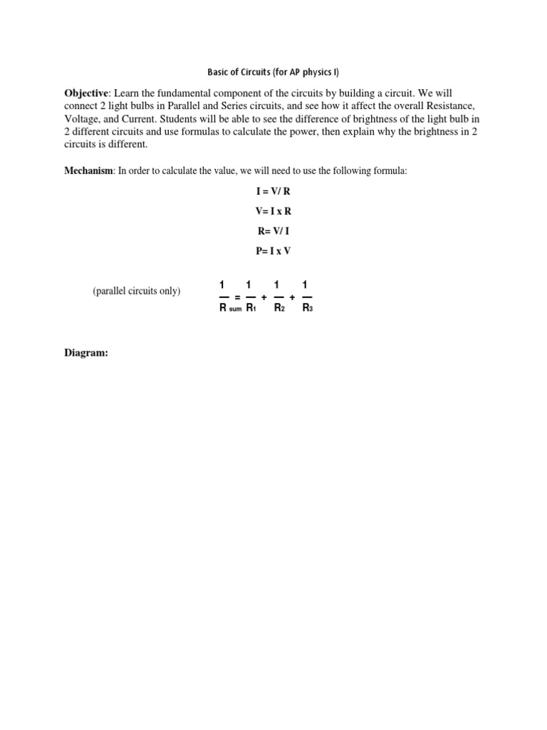 Basics of Circuits for AP Physics | PDF