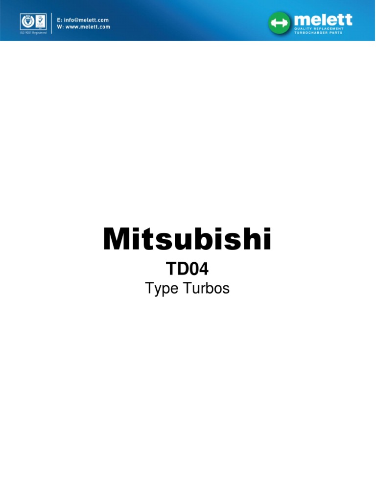 Mitsubishi TD04 Melett Partlist | Download Free PDF | Bearing (Mechanical) | Machines