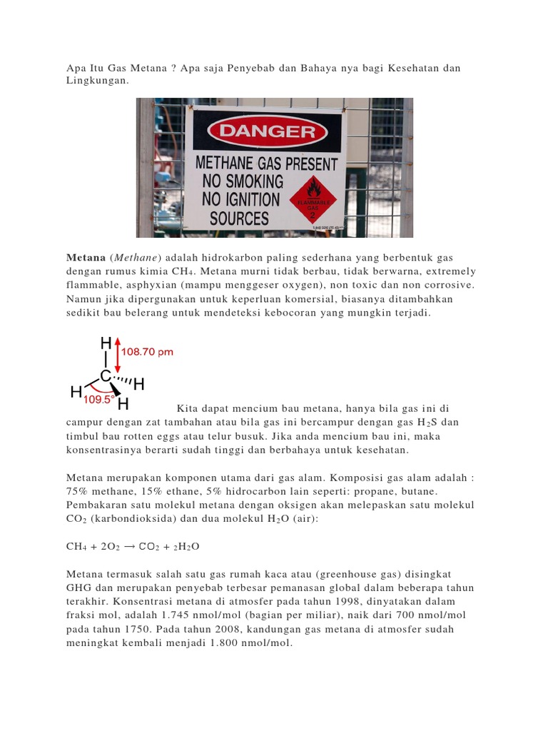 Apa Itu Gas Metana Acc | PDF | Griya & Taman | Sains & Matematika