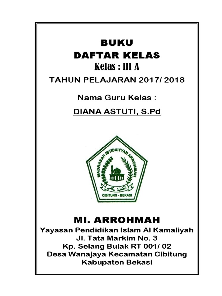Cover Daftar Kelas | PDF | Karier & Perkembangan